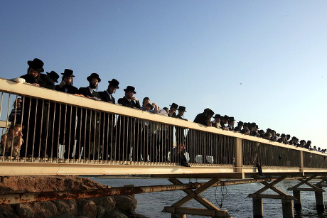 Ultra Orthodox Jews Stand On Bridge Editorial Stock Photo - Stock Image ...