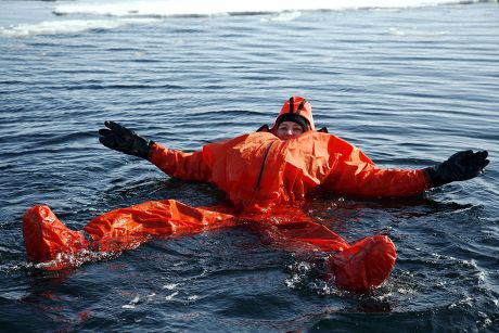 Tourists Float Icy Sea Wearing Floating Editorial Stock Photo - Stock ...
