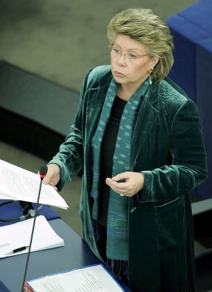 Viviane Reding European Commissionner Responsible Information Editorial ...