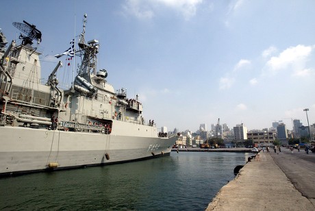 Greek Frigate Psara Docked Port Beirut Editorial Stock Photo - Stock ...