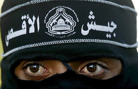 Masked Member Palestinian Alaqsa Martyrs Brigades - Foto de stock de ...