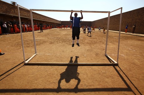 Inmate Playing Goalkeeper Does Pullups On Editorial Stock Photo - Stock ...