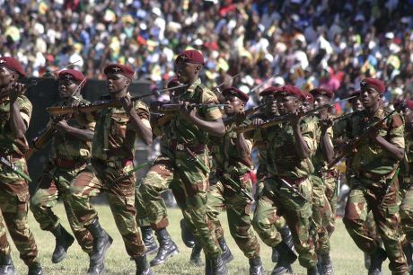 Zimbabwean Soldiers Perform During Celebrations Editorial Stock Photo ...