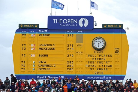 Scoreboard Announcing Darren Clarke Northern Ireland Editorial Stock ...