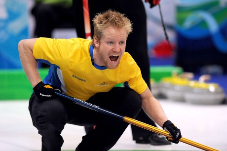 German Curling Teammates Red Celebrate Their Editorial Stock Photo ...