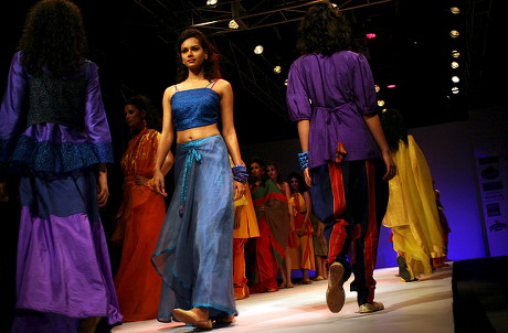 Indian Models Walk Catwalk They Wear Editorial Stock Photo - Stock ...