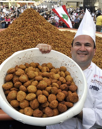 Lebanese Chef Ramzi Choueiry Carries Bucket Editorial Stock Photo ...