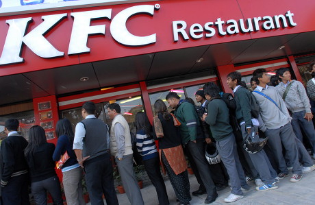 Nepalese Queue Enter Kfc Restaurant On Editorial Stock Photo - Stock ...