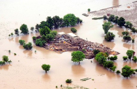 Aerial View Flooded Areas Rojhan Punjab Editorial Stock Photo - Stock ...