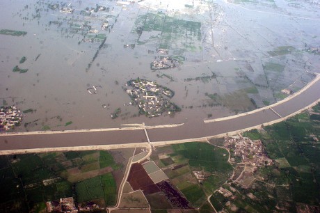 Aerial View Flooded Areas Kot Sabzal Editorial Stock Photo - Stock ...