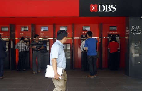 Customers Use Automated Teller Machines Outside Editorial Stock Photo ...