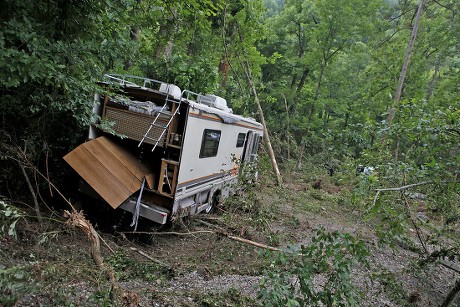 Flooded Rv Damaged By Flash Flooding Editorial Stock Photo - Stock ...