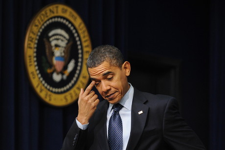 Us President Barack Obama Gestures Front Editorial Stock Photo - Stock ...