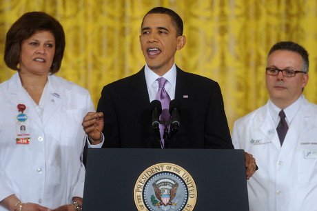 Us President Barack Obama C Delivers Editorial Stock Photo - Stock ...