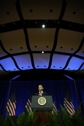 Us President Barack Obama Gestures During Editorial Stock Photo - Stock ...
