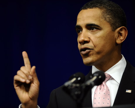 Us President Barack Obama Gestures During Editorial Stock Photo - Stock ...