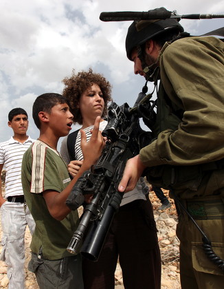Israeli Border Police Guard Entrance Disputed Editorial Stock Photo