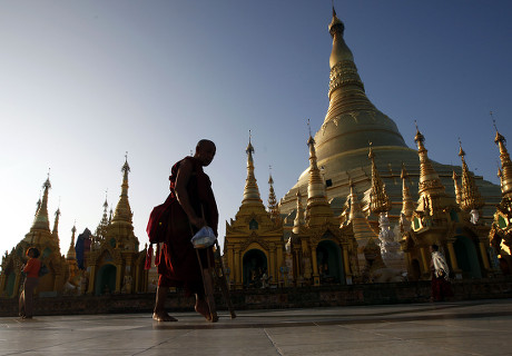 Myanmar Buddhist Monk Circles Famous Buddhist Editorial Stock Photo ...