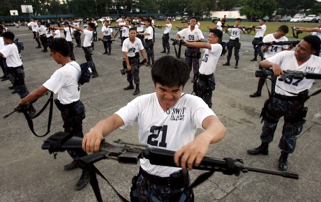 Filipino Police Men Women Practice Rifle Editorial Stock Photo - Stock ...