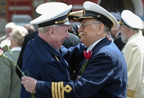 Two Wwii Veterans Hug Each Other Editorial Stock Photo - Stock Image ...
