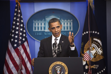 U S President Barack Obama Holds Editorial Stock Photo - Stock Image ...
