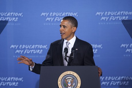 President Barack Obama Delivers His Second Editorial Stock Photo ...