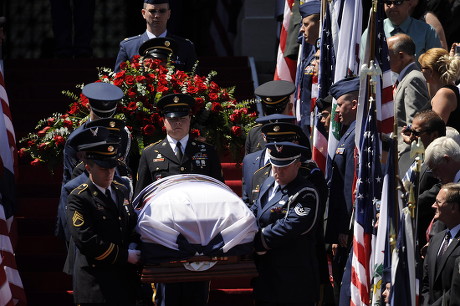 Pall Bearers Carry Casket Holding Late Editorial Stock Photo - Stock ...