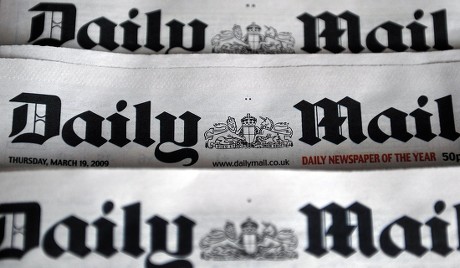 British Newspaper Daily Mail Pictured Here Editorial Stock Photo ...