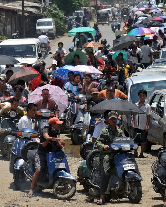 People Wait Queues Get Fuel During Editorial Stock Photo - Stock Image ...