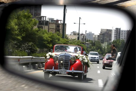 Newlywed Iranian Couple Tehran Street During Editorial Stock Photo ...