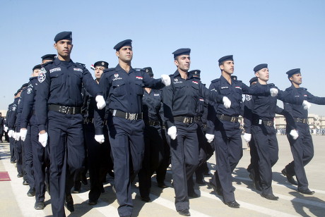 Iraqi Policemen March During Parade Celebrate Editorial Stock Photo ...