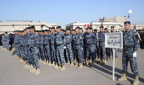 Iraqi Policemen Take Part Parade Celebrate Editorial Stock Photo ...