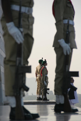 Pakistani Cadets Stand Attention During Guard Editorial Stock Photo ...