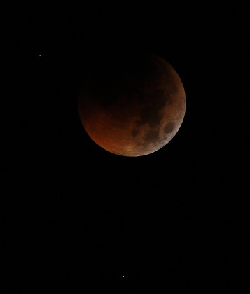 Moon Seen During Total Lunar Eclipse Editorial Stock Photo - Stock ...