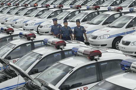 Filipino Police Walk Newlyacquired Police Patrol Editorial Stock Photo ...