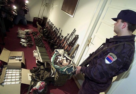 Belgrade Yugoslavia Yugoslav Policeman Guards Weapons Editorial Stock ...