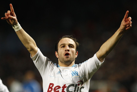 Mathieu Valbeuna Olympique Marseille Celebrates After Editorial Stock ...