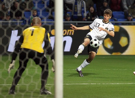 Germanys Thomas Mueller R Kicks Ball Editorial Stock Photo - Stock ...