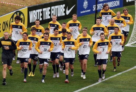 Australian National Soccer Team Jog During Editorial Stock Photo ...