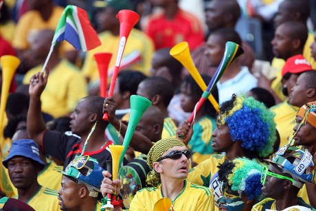 South African Soccer Fans Wave Vuvuzelas Editorial Stock Photo - Stock ...