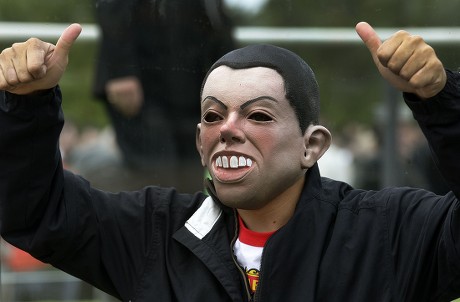 Manchester United Supporter Poses Mask Hyde Editorial Stock Photo ...