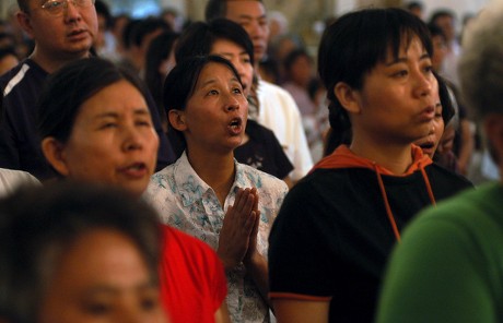 Chinese Catholics Participate Mass South Cathedral Editorial Stock ...