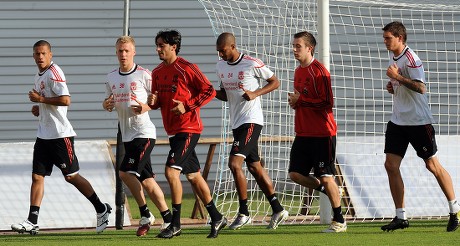 Liverpools Players Run During Training Session Editorial Stock Photo ...