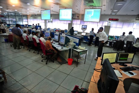 Indian Scientists Monitor Pslvc17 Satellite Satellite Editorial Stock ...