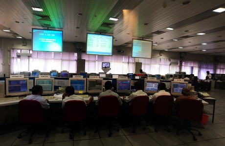 Indian Scientist Monitor Pslvc17 Satellite Satellite Editorial Stock ...