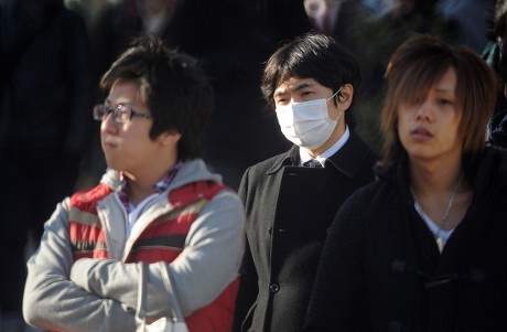 Young Japanese Male Wears Flu Mask Editorial Stock Photo - Stock Image ...