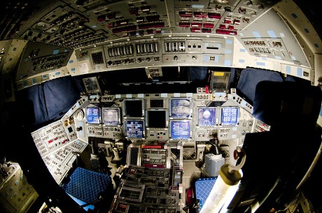 View Inside Crew Compartment Space Shuttle Editorial Stock Photo ...