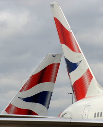 British Airlines Aircraft Tailwings Pictured Heathrow Editorial Stock ...