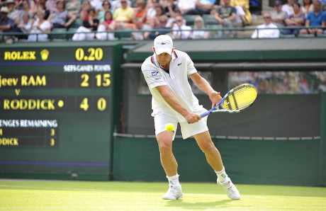 Andy Roddick Usa Returns Rajeev Ram Editorial Stock Photo - Stock Image ...