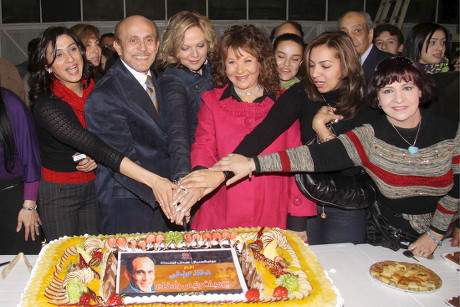 Egyptian Actress Nabila Ebeid Cuts Cake Editorial Stock Photo - Stock ...